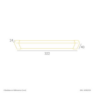 LUMINARIA DE EMERGENCIA LINEAL LED 40W CON IMÁN - Ledconcept